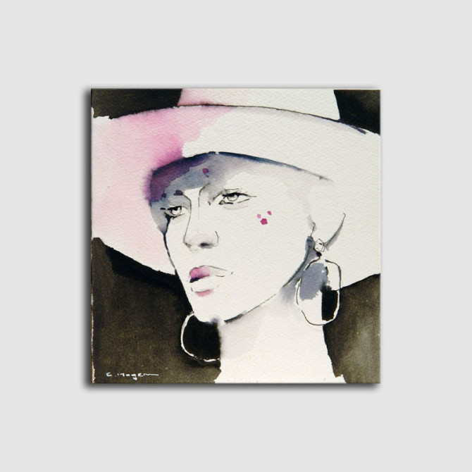 Aquarel·la de Carme Magem a Arts Fité galeria d'art