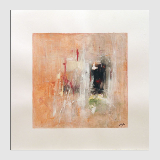 Quadre abstracte en oli sobre paper