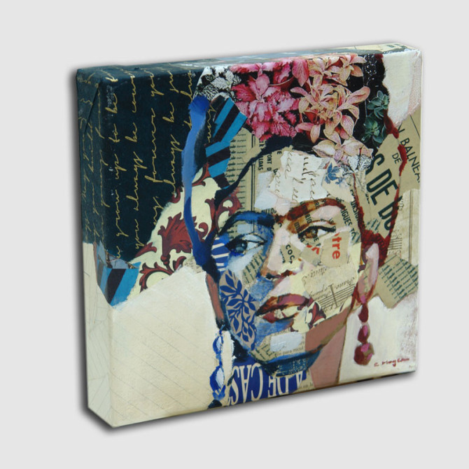 Quadre Collage - Retrato Frida Kahlo