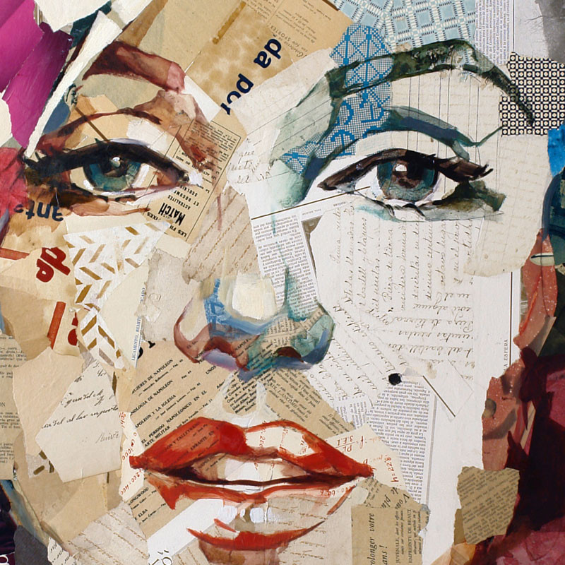 Marilyn -Retrato en Collage de Carme Magem